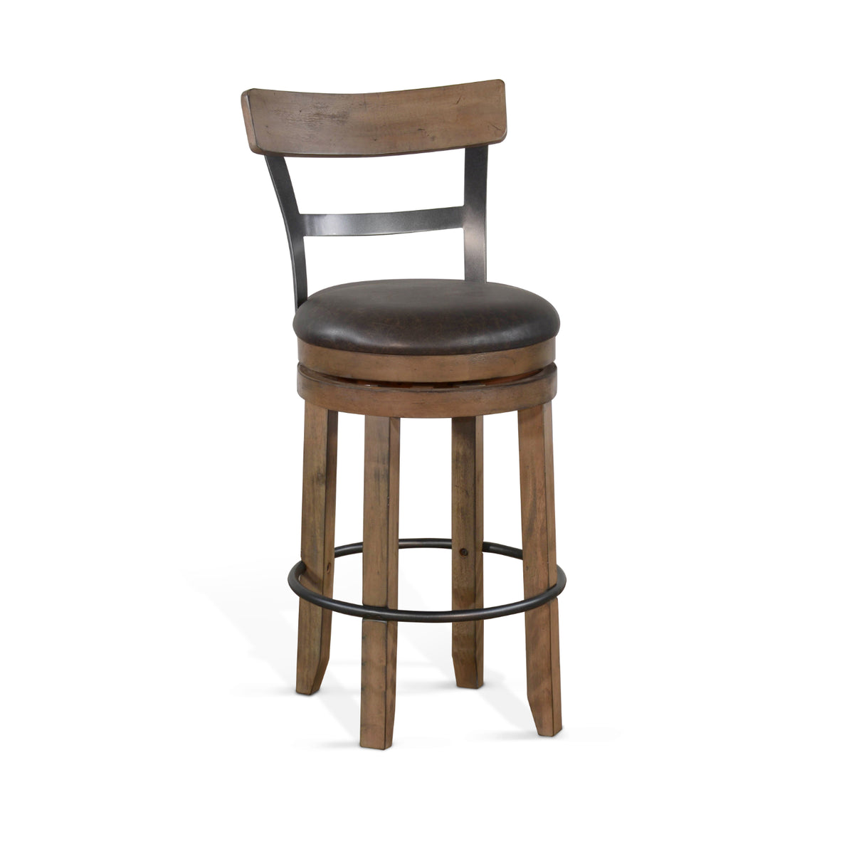 Sunny Designs Bar Swivel Barstool, Cushion Seat Buckskin — Bed & Sofa Hub