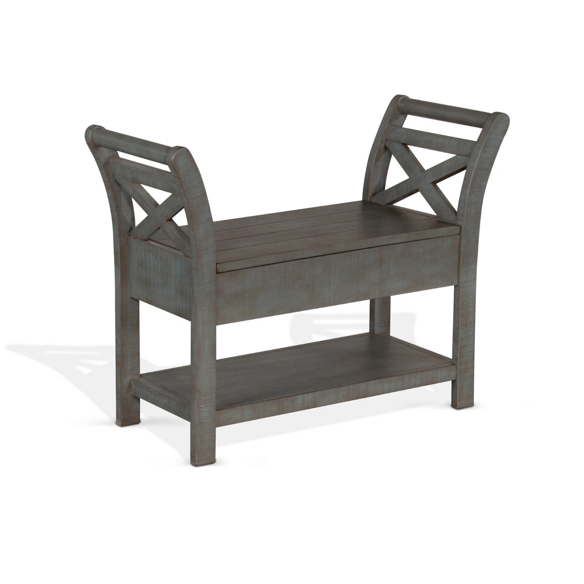 Sunny Designs Accent Bench with Storage Little Boy Blue — Bed & Sofa Hub