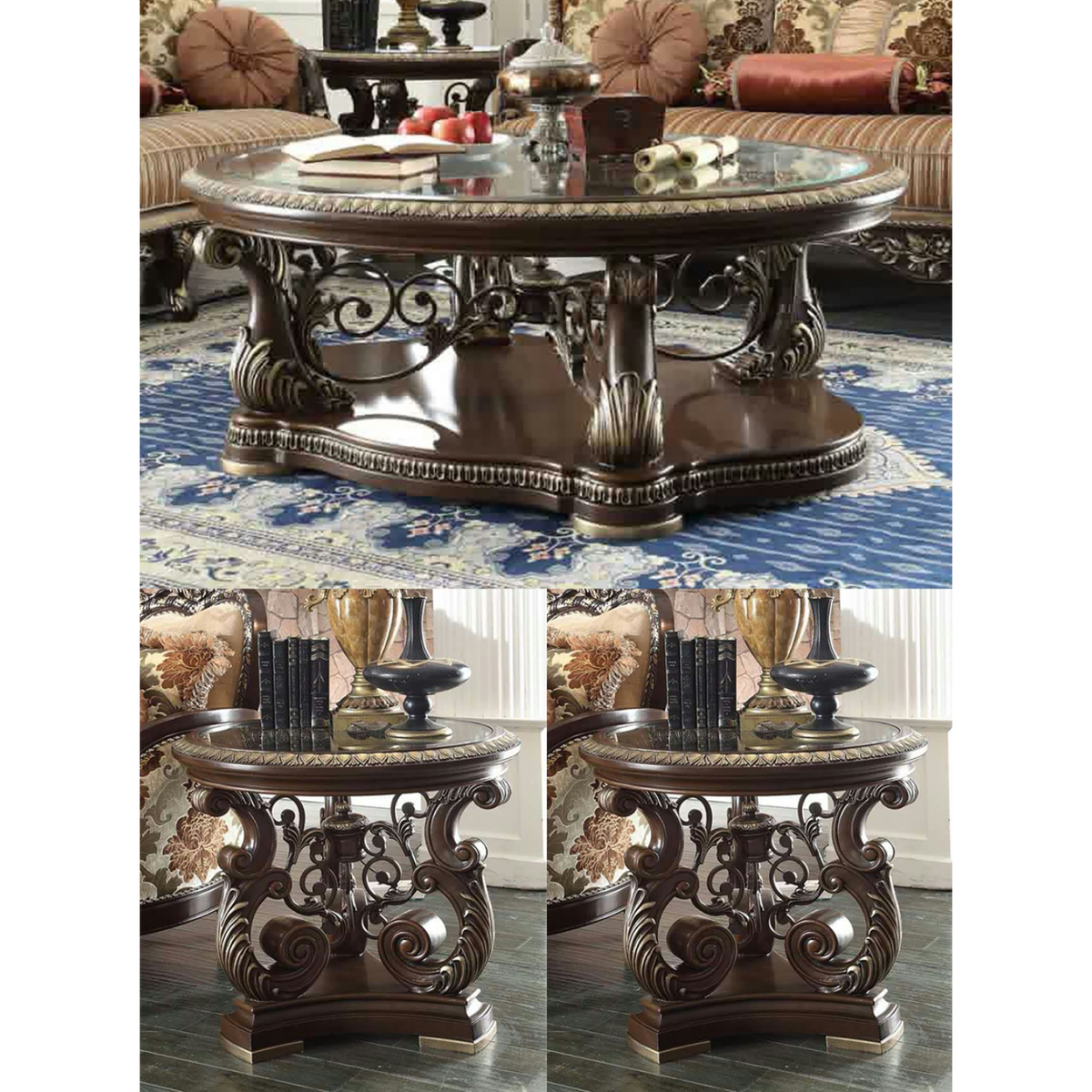 Homey Design Hd-8013 – 3 Pc Coffee Table Set Accent Furniture — Bed ...